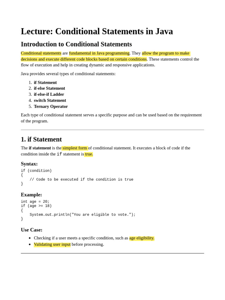 JAVA Final Exam Reviewer | PDF | Control Flow | Java (Programming Language)