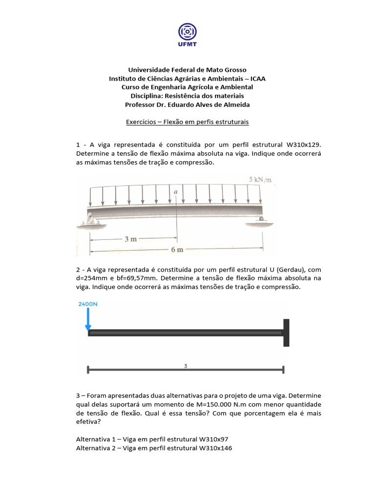 Flexaoee | PDF | Estresse (Mecânica) | Viga
