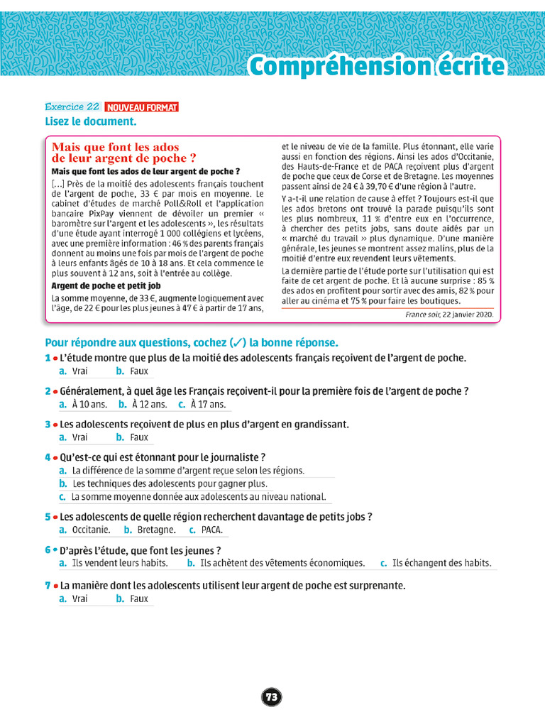 DELF B1 - CE - Texte 4 | PDF