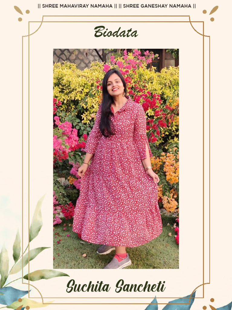 Suchita Bio Data1 - Compressed | PDF