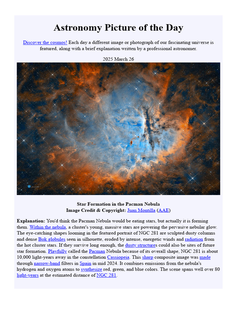 Star Formation in Pacman Nebula | PDF