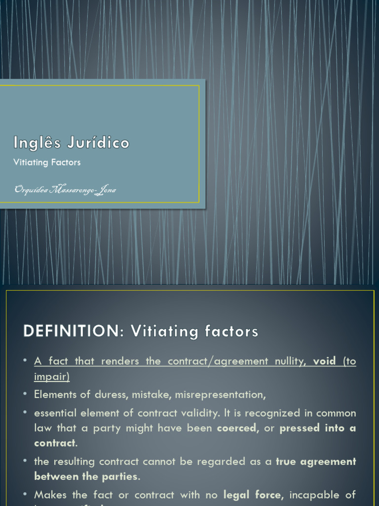 V. Vitiating Factors PDF | PDF | Misrepresentation | Legal Concepts
