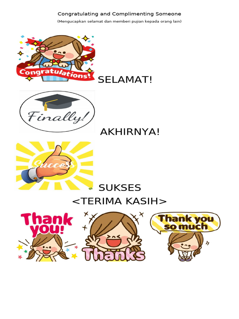 Congratulating and Complimenting Someone | PDF