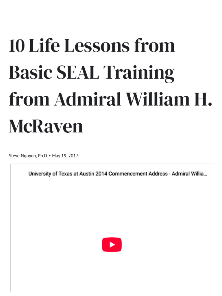 10 Lessons from SEAL Training | PDF