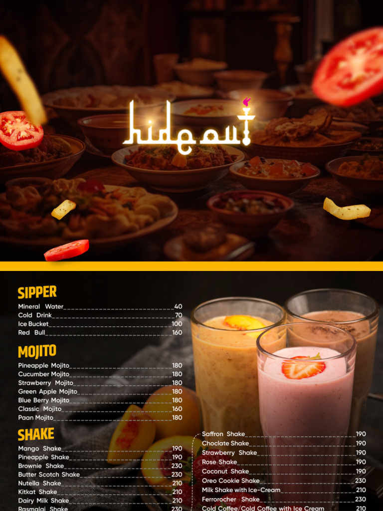 Hideout Menu Card2024 | PDF