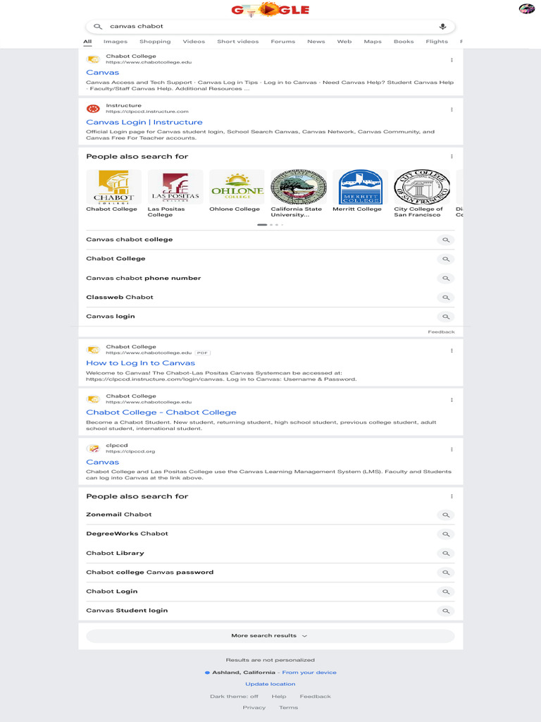 Canvas Login Guide for Chabot College | PDF