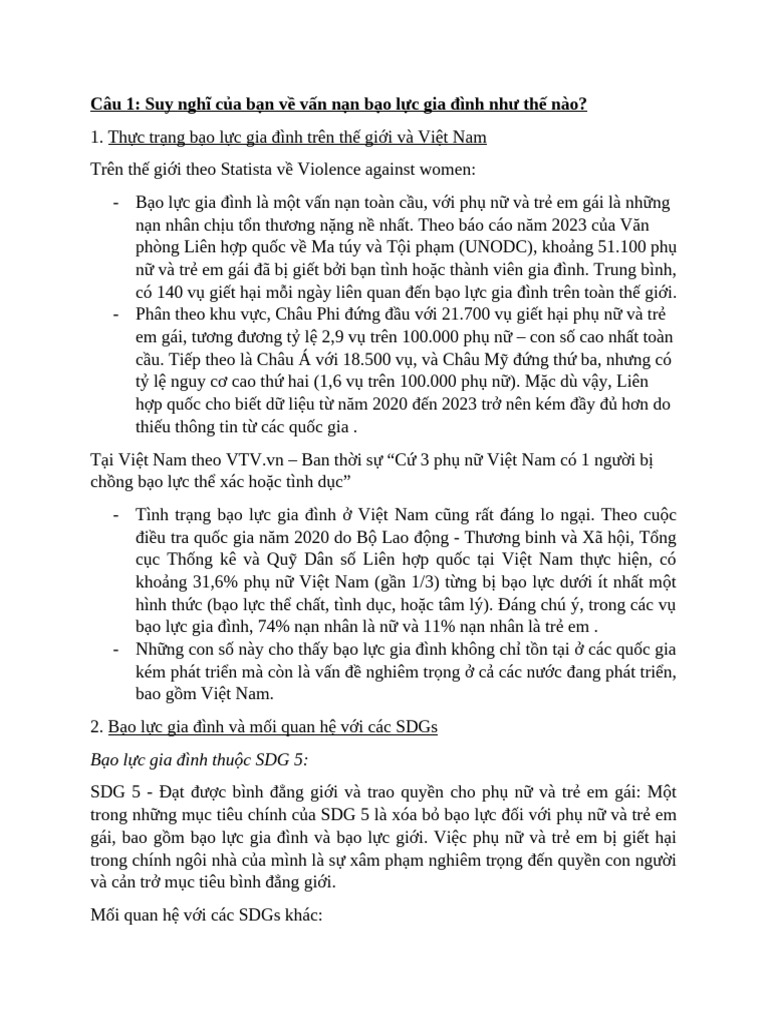 Tự luận PTBV | PDF