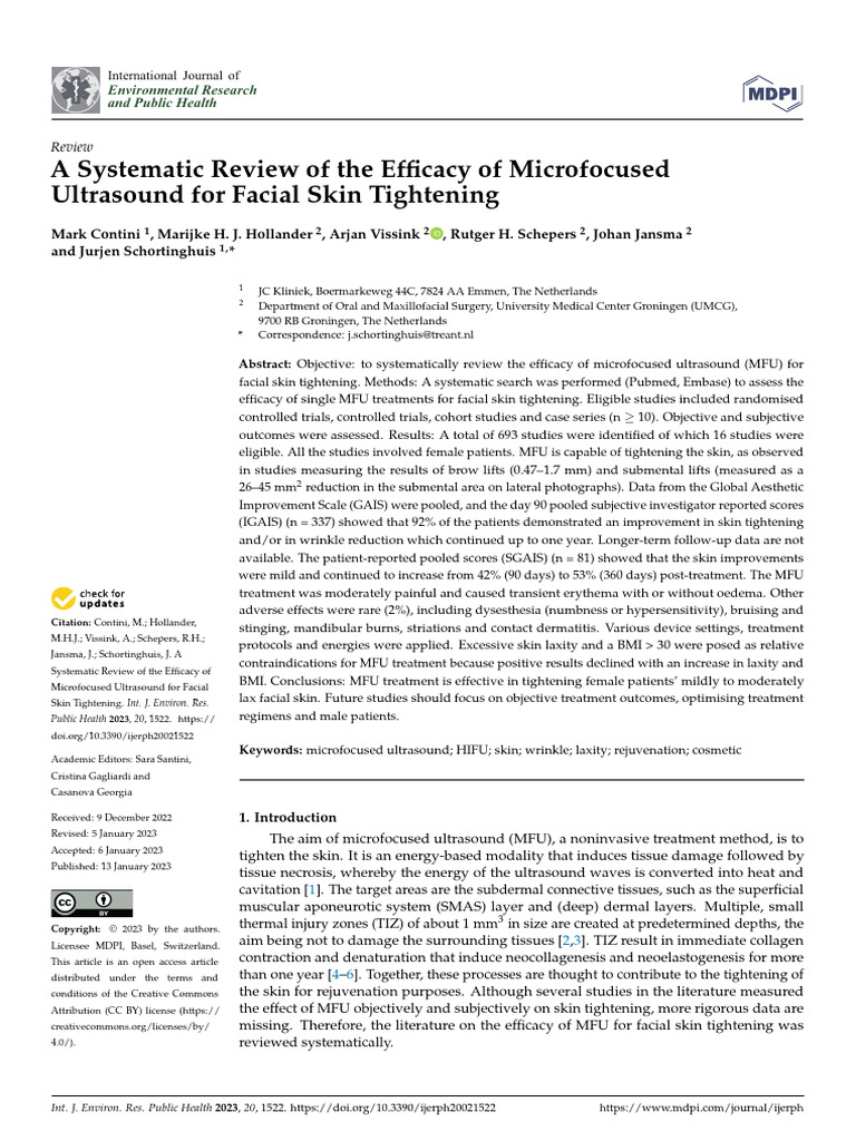 hifu revisao 2023 | PDF | Systematic Review | Clinical Trial
