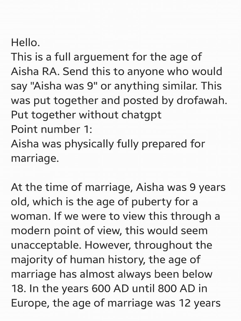 Full Aisha RA Arguement - 240922 - 021440 | PDF