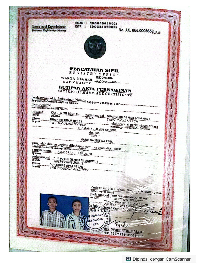 akta nikah (1) | PDF