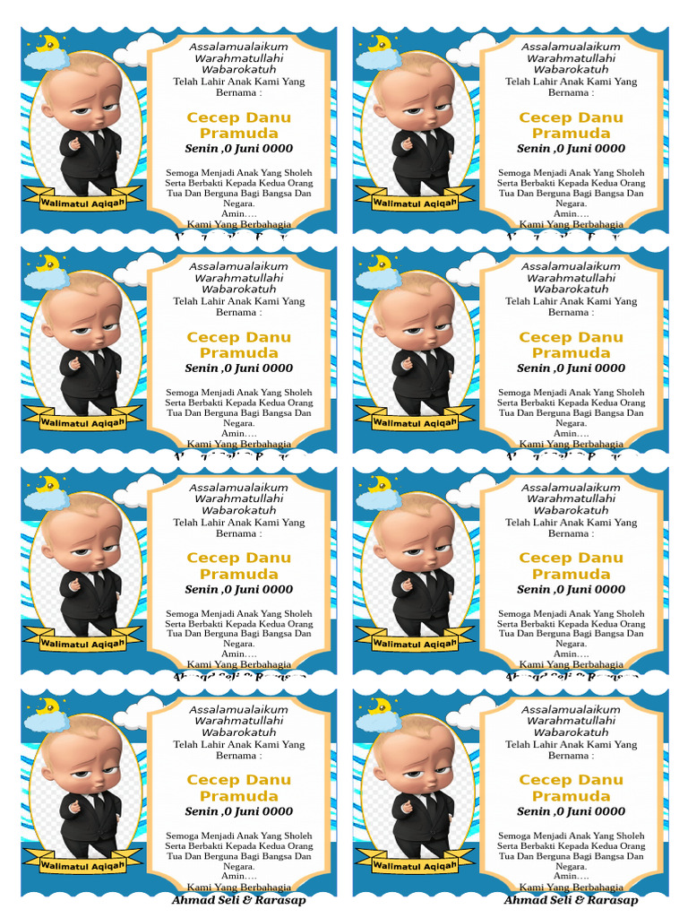Kartu Ucapan Sufyan 02 | PDF