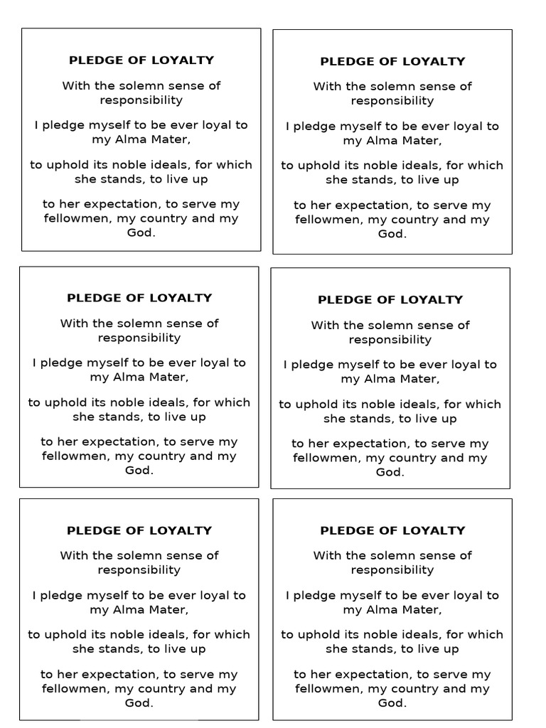 Pledge of Loyalty | PDF