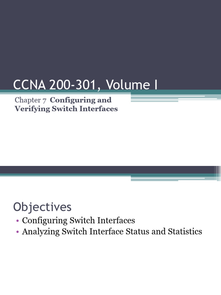 Configuring and Verifying Switch Interfaces | PDF