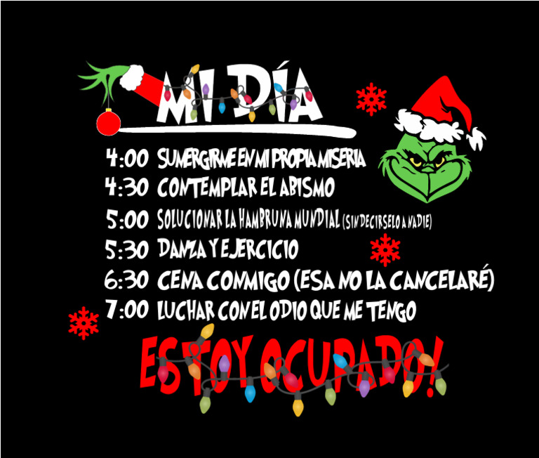 Agenda Del Grinch PNG | PDF