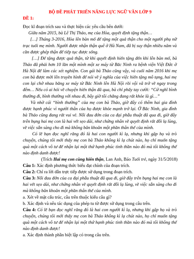 ĐH - NLXH - Ôn Thi Vào 10 | PDF