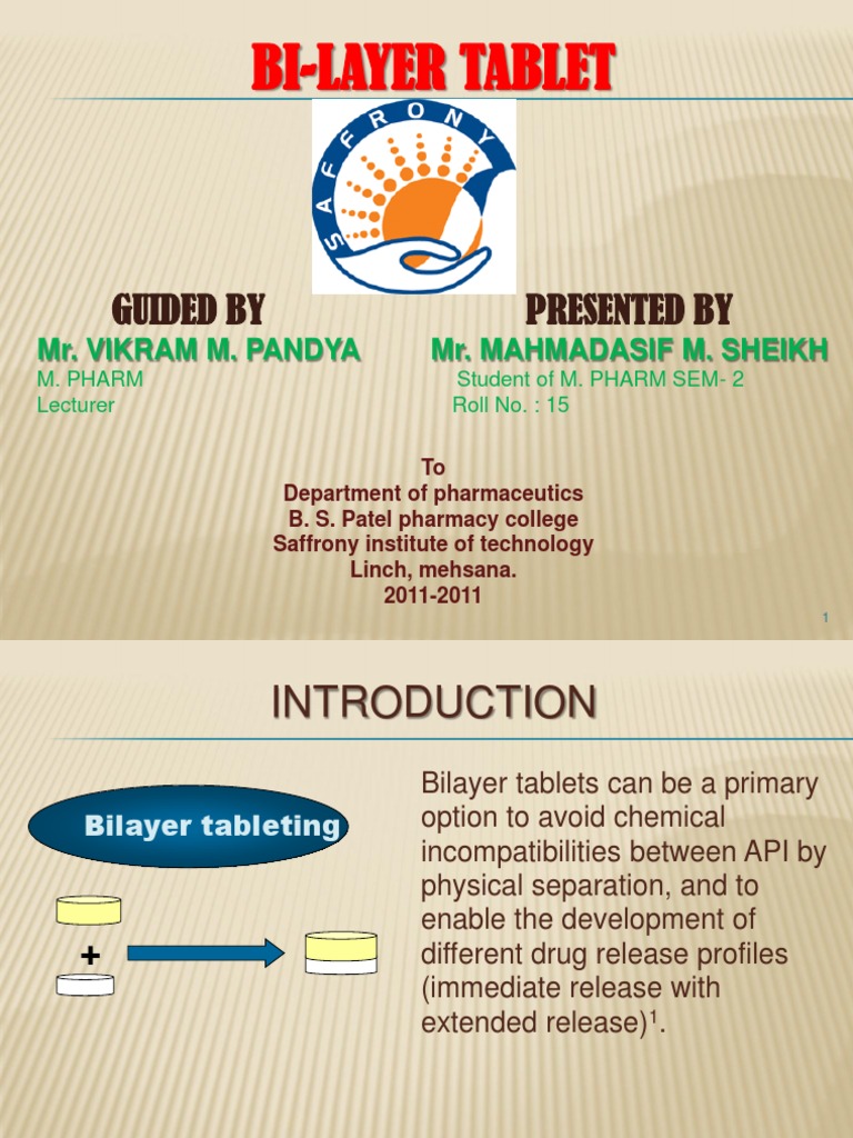 Bilayer Tablet Formulation Overview | PDF | Nonsteroidal Anti ...