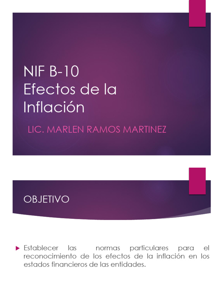 Nif B10 | PDF | Inflación | Efectivo