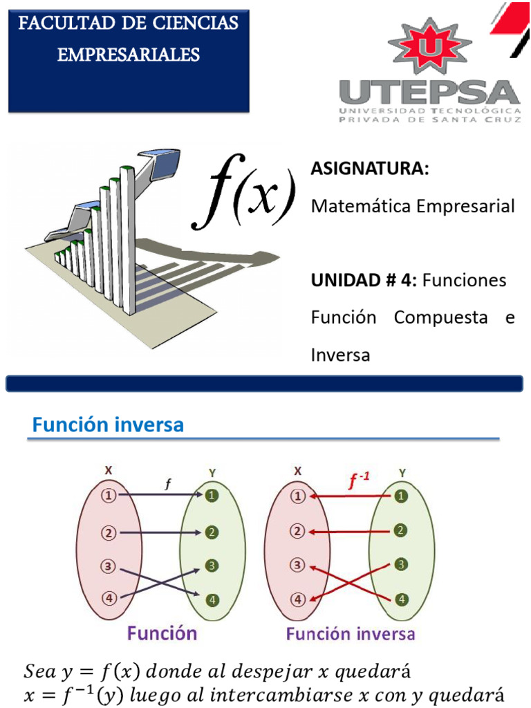 FUNCION INVERSA Y COMPUESTA | PDF | Función (Matemáticas) | Funciones y mapeos