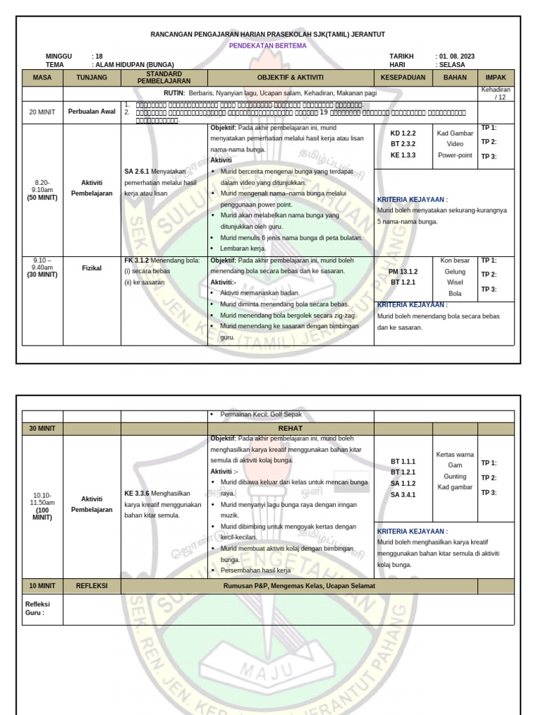 RPH M18 - BUNGA | PDF