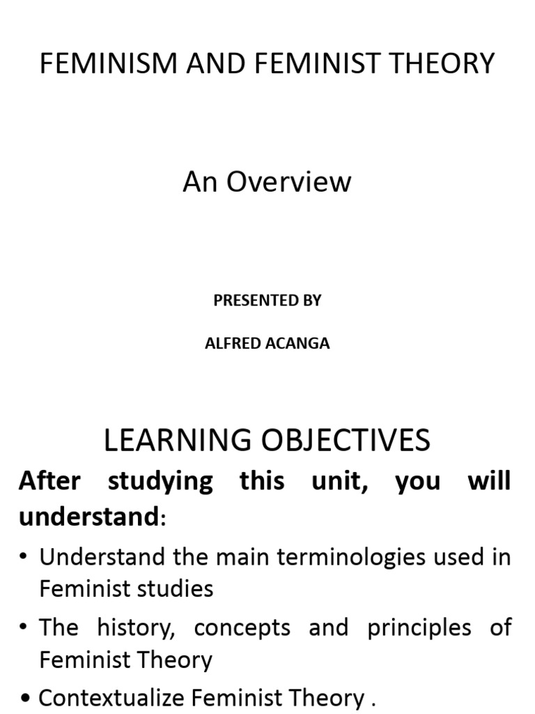 Feminism and Feminist Theory - An Overview | PDF | Feminism | Gender Studies