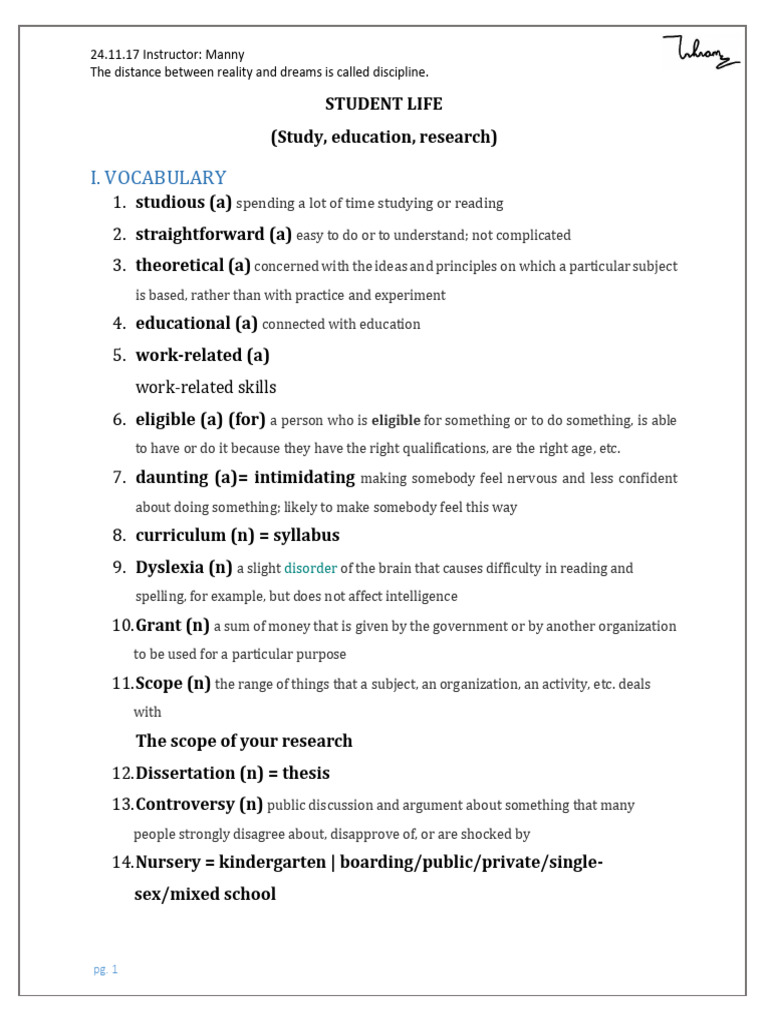 UNIT5-STUDENT-LIFE | PDF