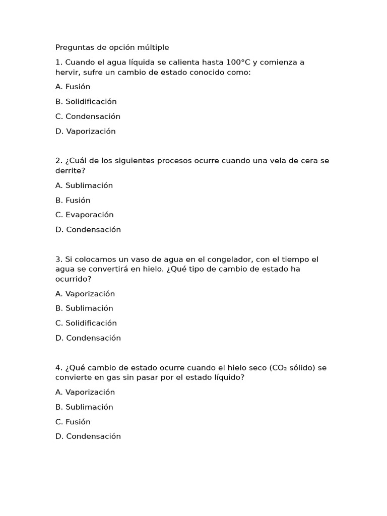 Preguntas de Opción Múltiple | PDF | Alqueno | Hidrocarburos