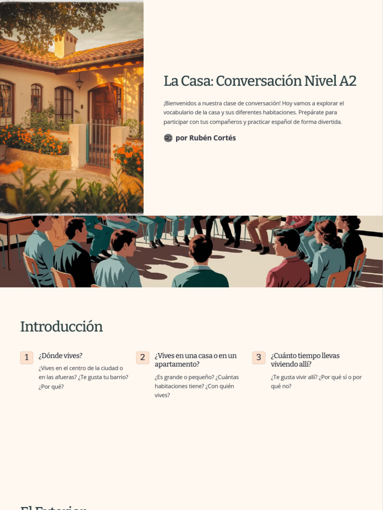 La Casa Conversacion Nivel A2 | PDF | Cocina | Dormitorio