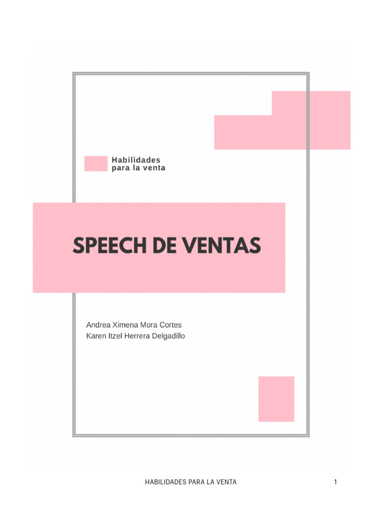 Speech de Ventas - Actualizado | PDF