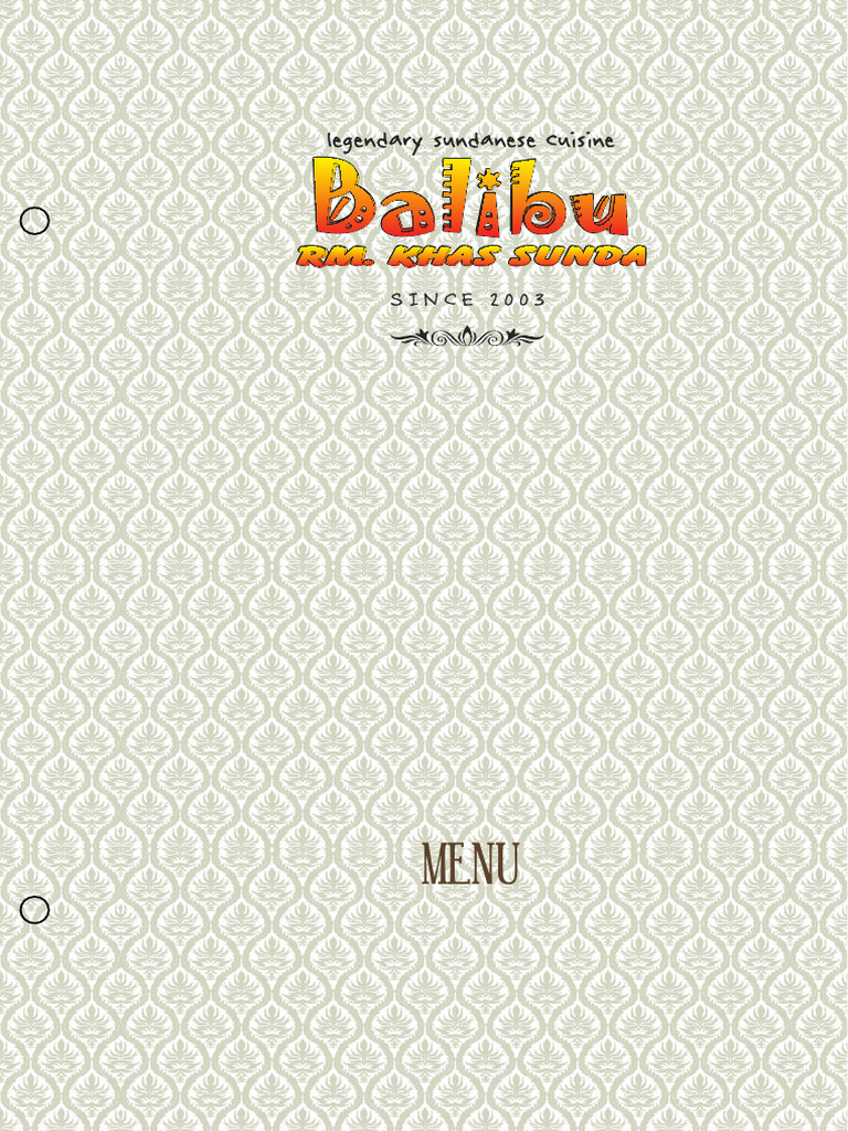 Balibu Menu 2025 Alacarte | PDF | Southeast Asian Cuisine | Indonesian ...