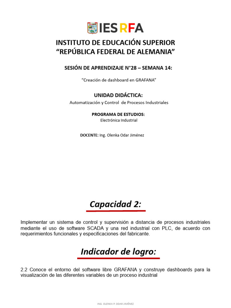 Sesión 28 - Dashboard en Grafana | PDF | Scada | Ingeniería de software