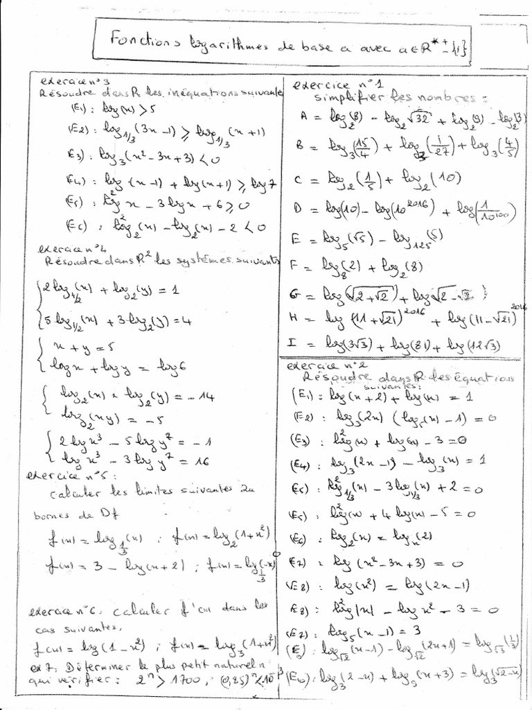 FCT Logarithmique À Base A | PDF