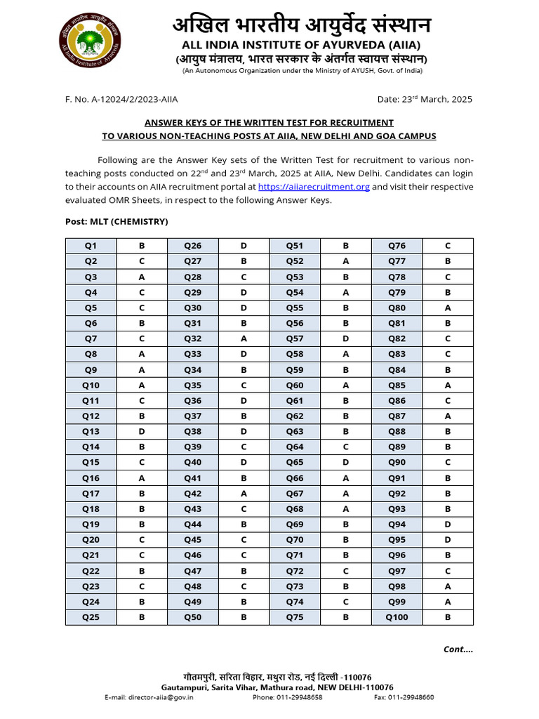 Answer-Key (1) | PDF