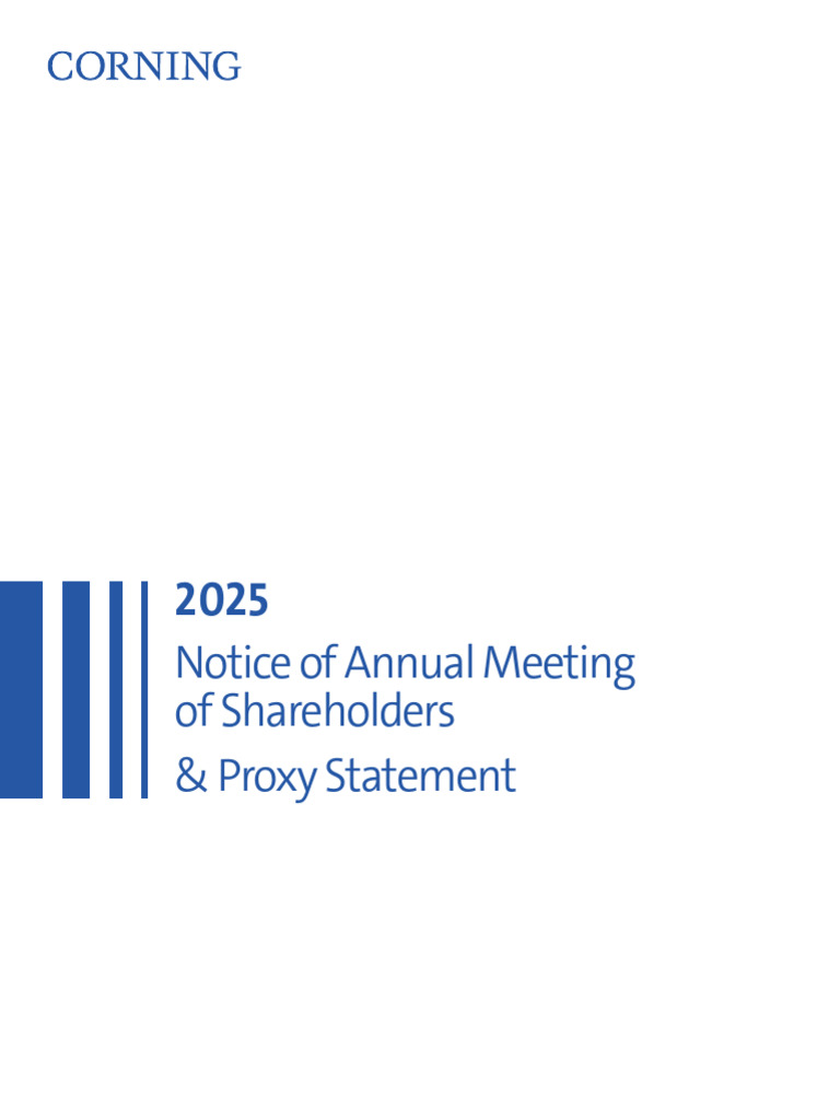 2025-Proxy FS Corning | PDF | Proxy Voting | Dividend
