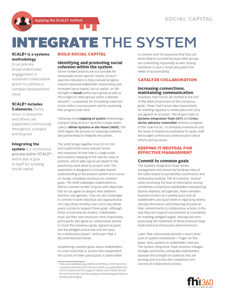 Integrating Systems for Social Capital | PDF | Social Capital ...