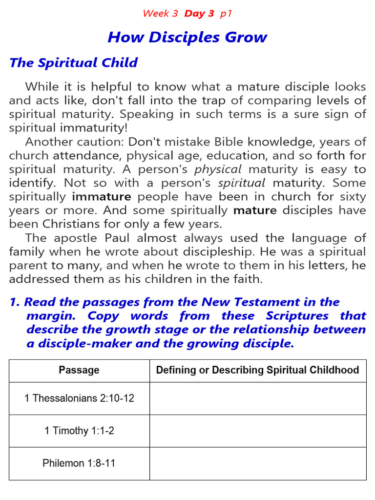 Week 3 Day 3 CELFON FORMAT | PDF | Disciple (Christianity) | Paul The ...