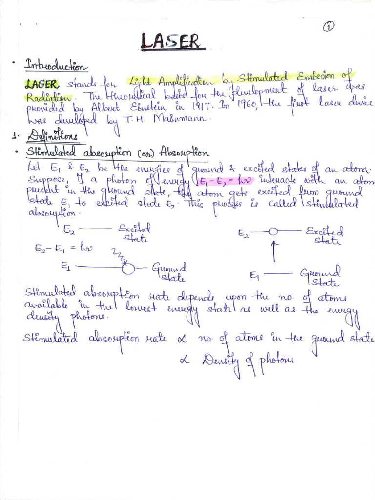 Unit 4 Fiber Optics and Laser | PDF