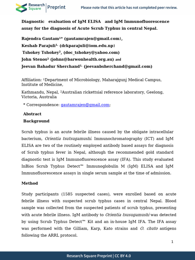 Diagnostic-evaluation-of-IgM-ELISA-and-IgM-Immunofluorescence | PDF ...