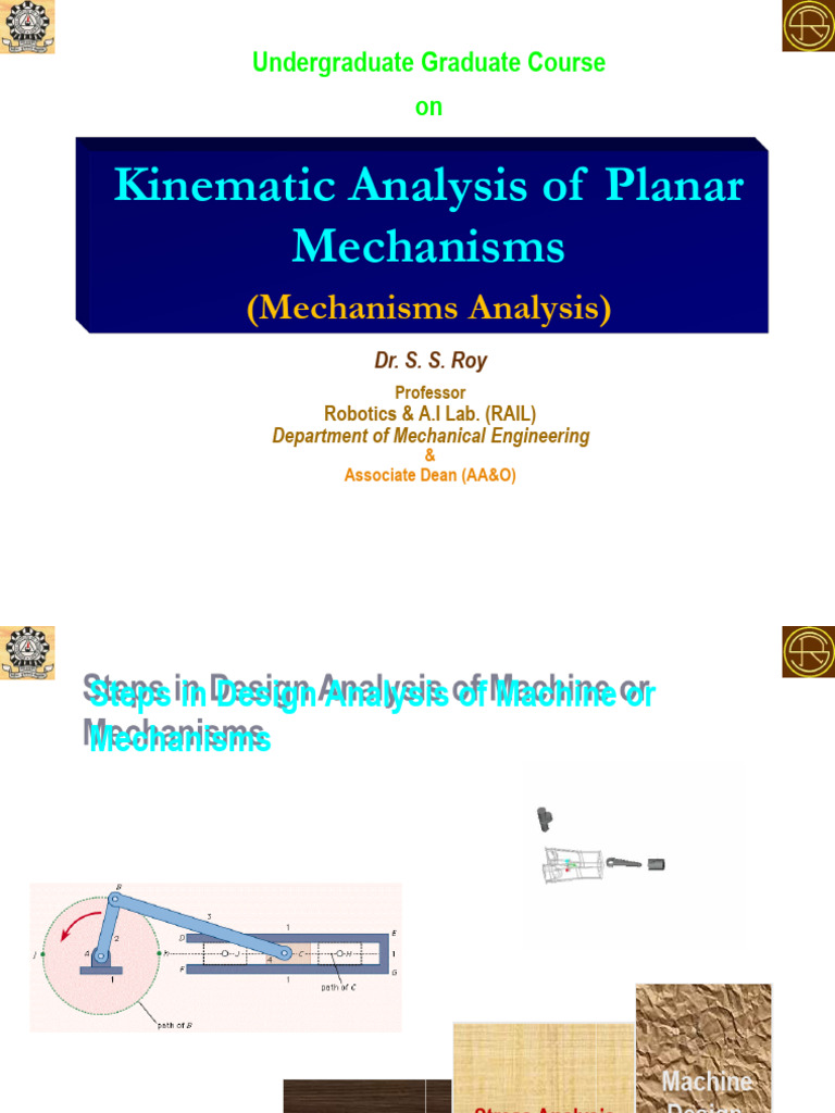 Kinematic Analysis of Plane Mechanisms | PDF | Kinematics | Euclidean Vector