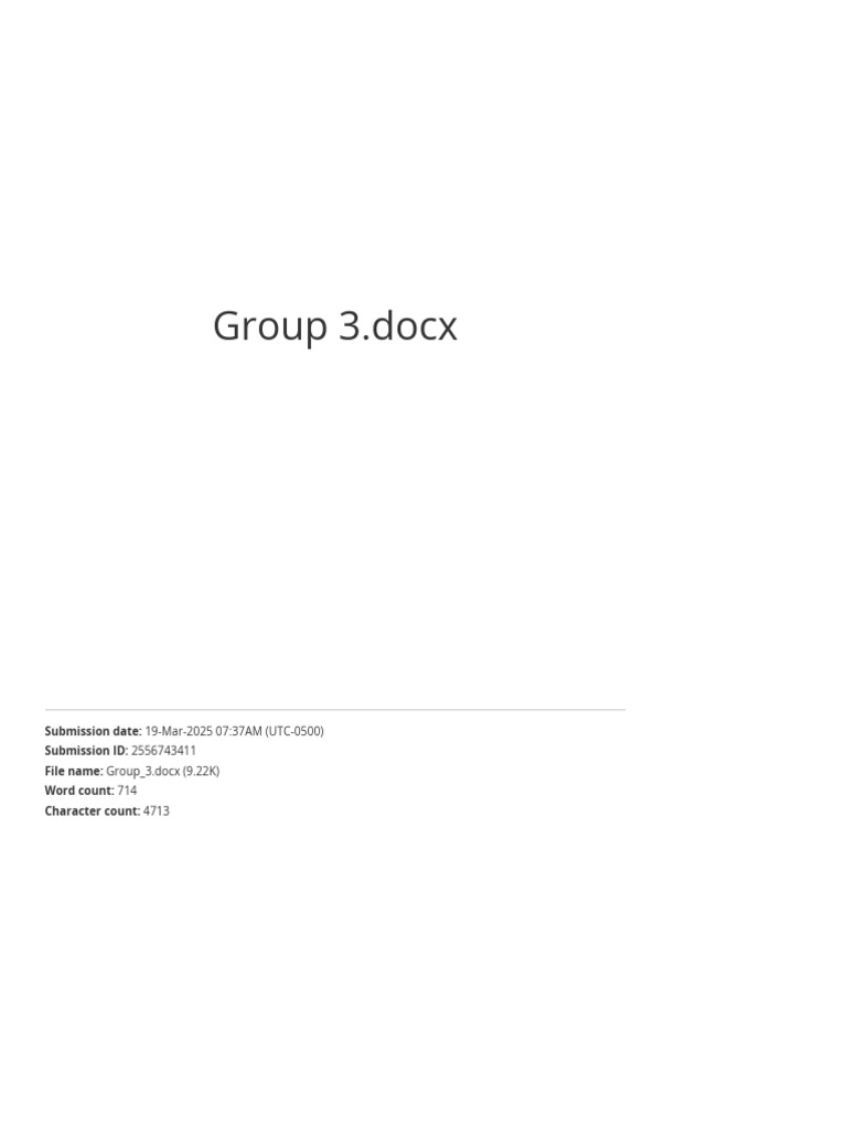 Group 3 | PDF