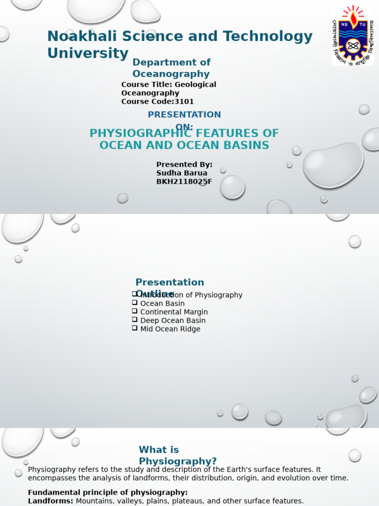 Ocean Basin Physiography Overview | PDF | Continental Shelf ...