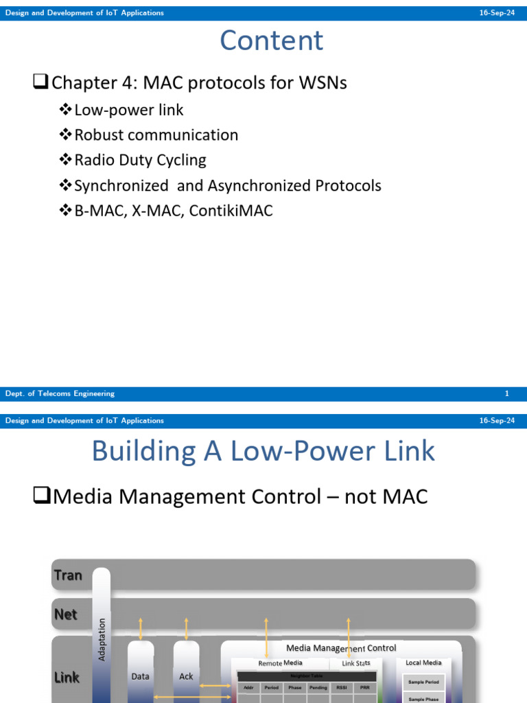 ch04-MAC protocols in WSNs | PDF | Telecommunications | Wireless Sensor ...