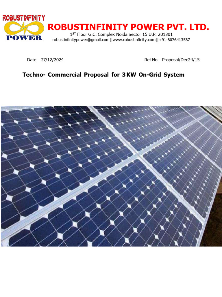 Quotation For 3kw On Grid Solar Power Plant | PDF | Indemnity | Legal ...