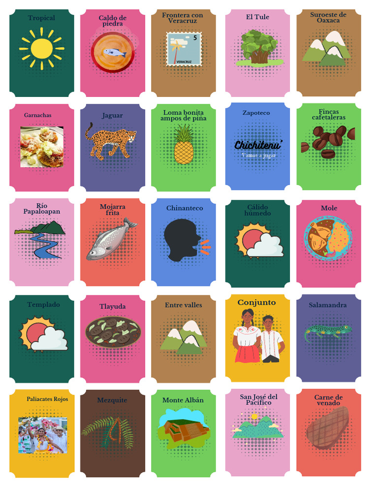 Loteria Tradiciones Mexicanas Tamaño Original | PDF