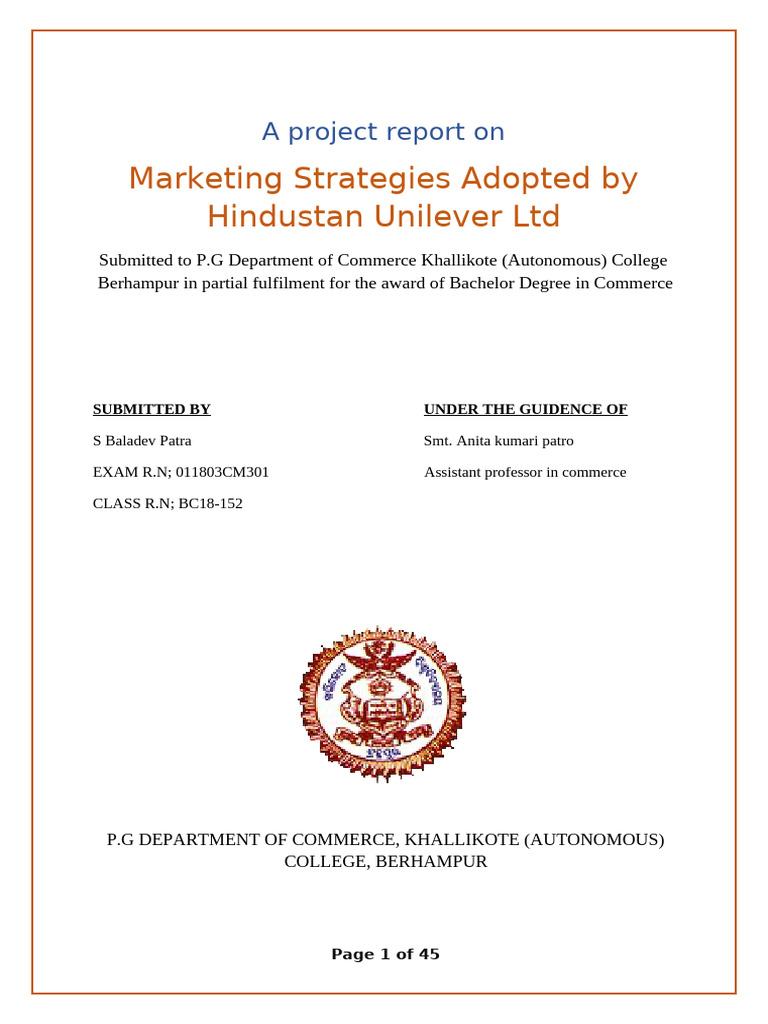 HUL Marketing Strategies Analysis | PDF | Business