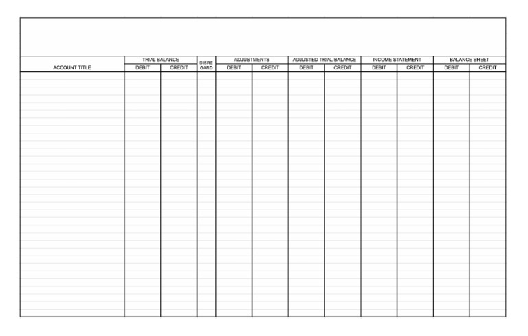 10 Column Worksheet | PDF