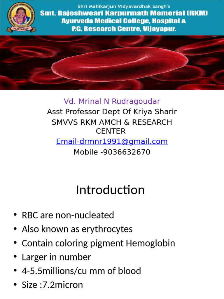 Red Blood Cells | PDF