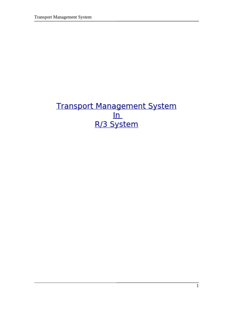 transport management | PDF | Computer Architecture | Software Engineering