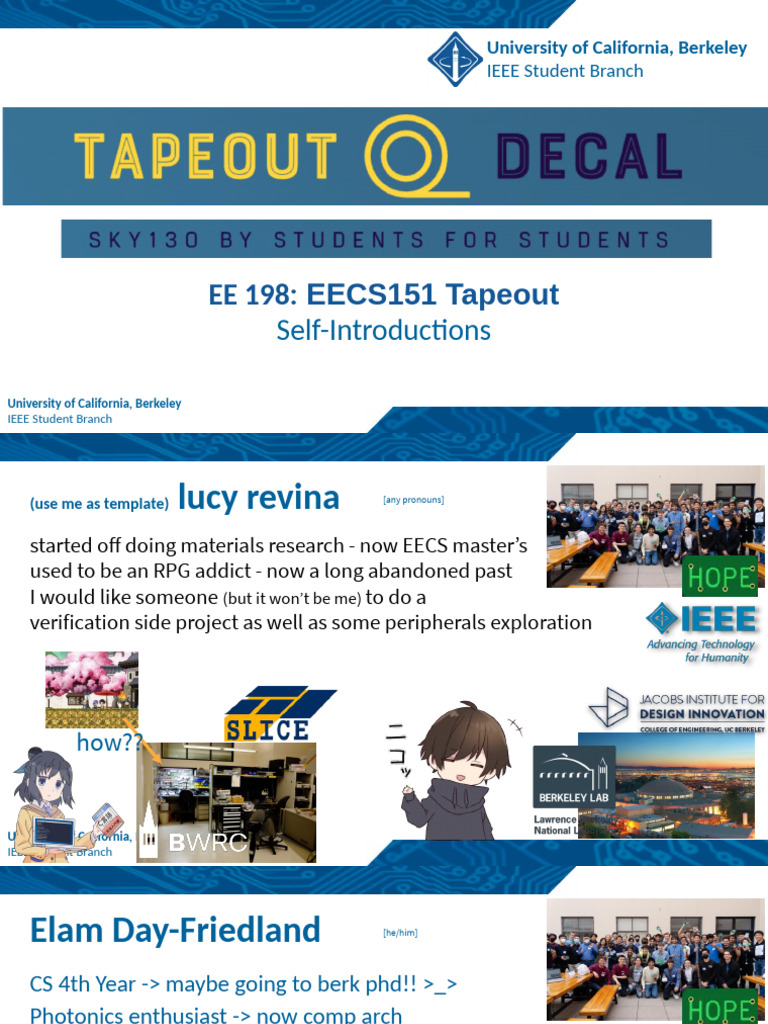 [Public] Self-Intros SP25! | PDF | Computer Engineering | Computing