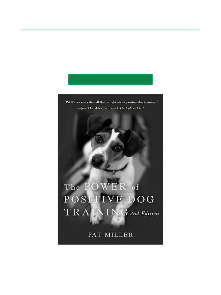 Positive Dog Training Guide Download | PDF