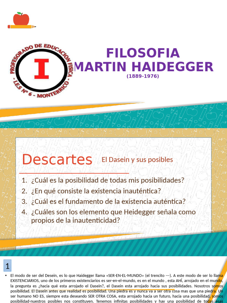 Filosofia 15 Heidegger II | PDF | Martin Heidegger